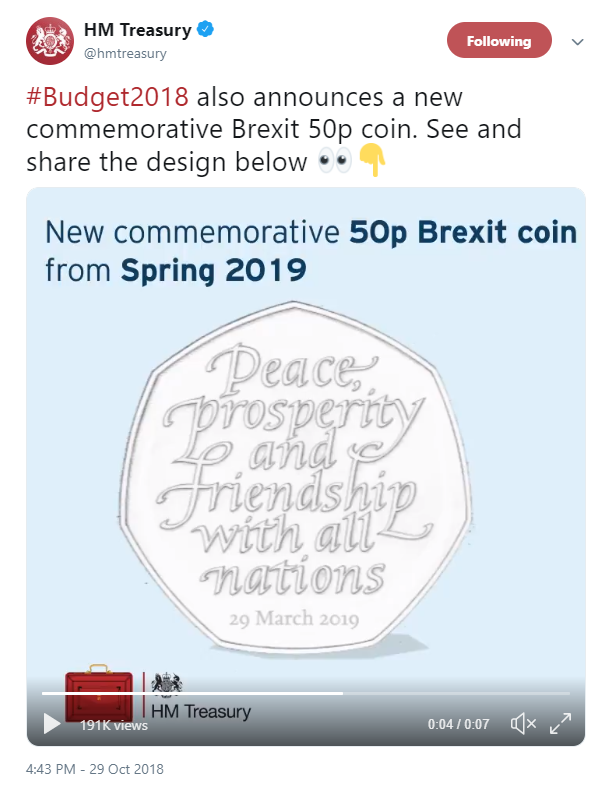 Brexit Coin Issues With Wrong Date | Chards